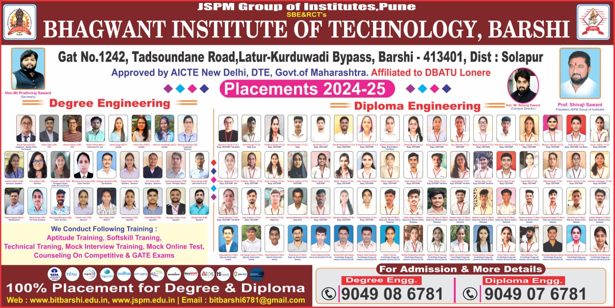JSPM's Bhagwant Institute of Technology, Barshi